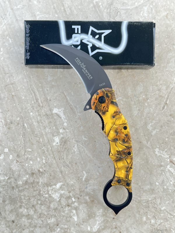 Leaf camo folding Karambit by fox knives - KZ GEAR